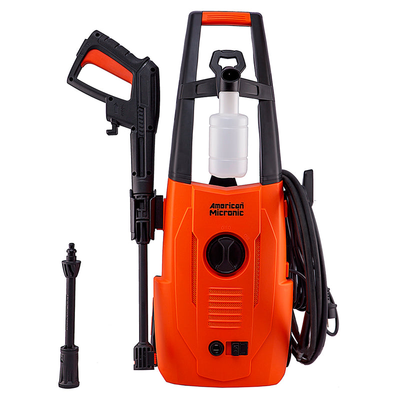 American Micronic 1700W Pressure Washer - Powerful Cleaning with 140 B